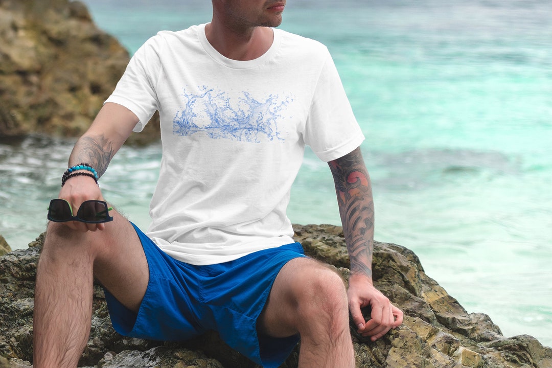 Splash Design T-shirt | Water Splash | Summer Days Tee | Minimalistic ...
