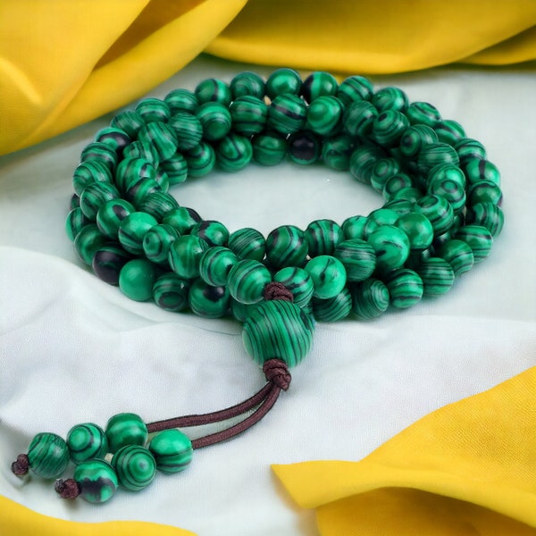 Malachite Mala - Etsy