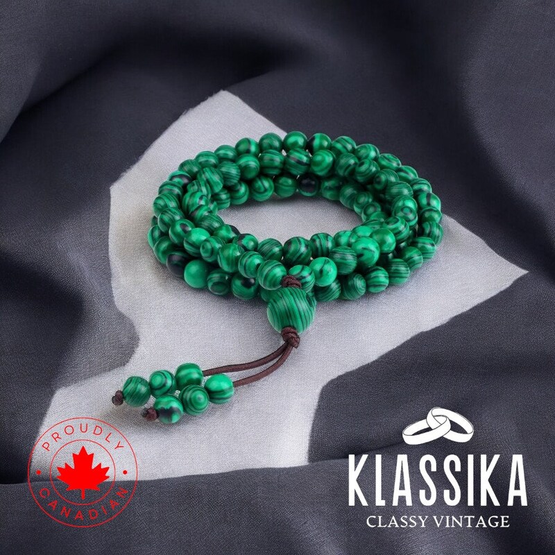 Malachite Mala - Etsy