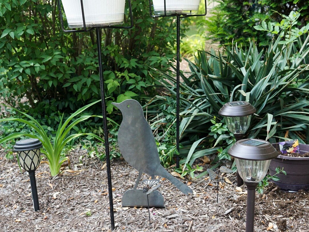 Handcrafted Rustic Metal Birds, Large Outdoor Metal Wall Art, Steel ...