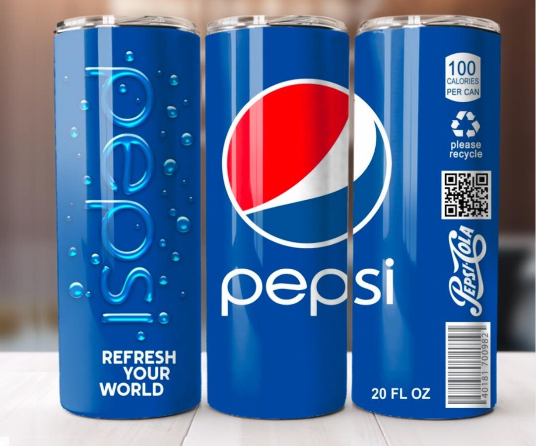 Custom 20 Oz Pepsi-inspired Tumbler Iconic Drinkware for Soda Lovers - Etsy