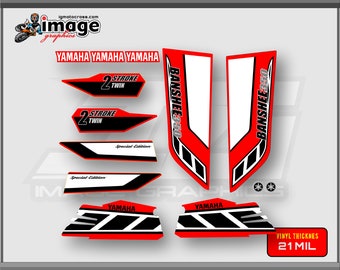 YAMAHA BANSHEE Graphics Kit Pink Blue High Quality thick - Etsy