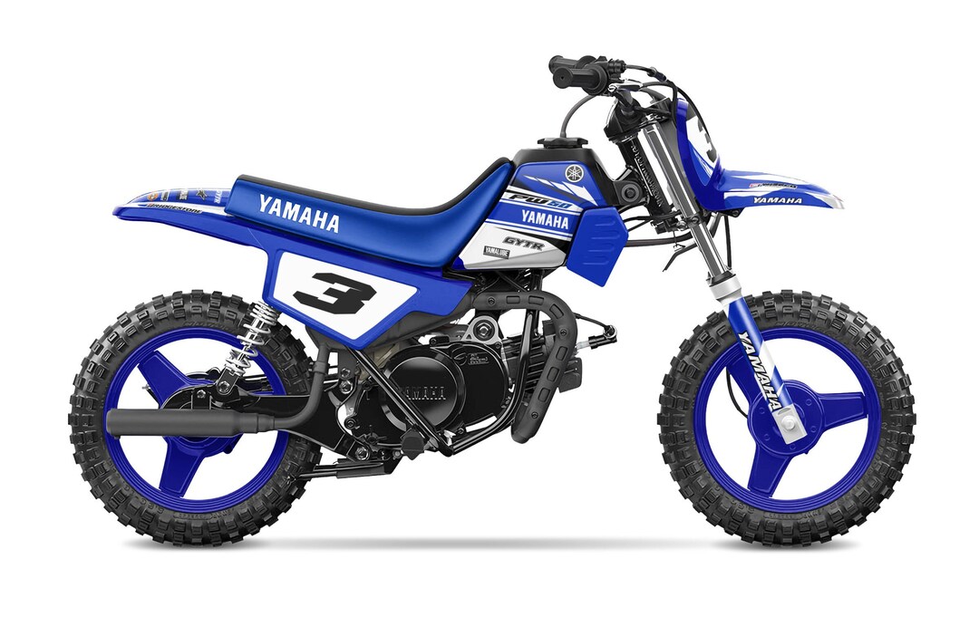 YAMAHA PW50 Graphics Full Kit 1985 - 2021 Blue Black Mini# Plates ...