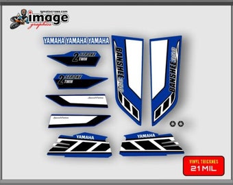 YAMAHA BANSHEE Graphics Kit Pink Blue High Quality thick - Etsy