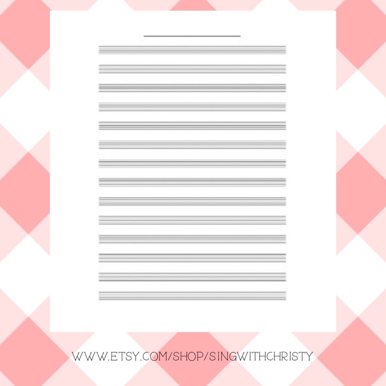 Staff Paper Manuscript Paper Bundle Printable Download - Etsy
