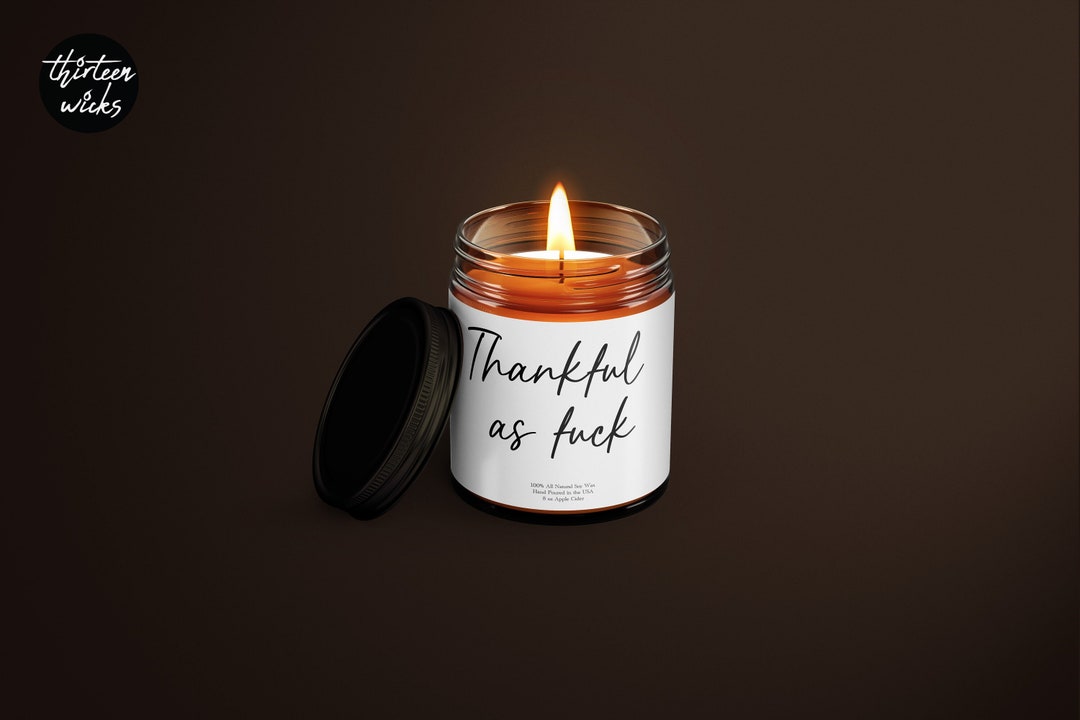 Thankful AF Fall Candle, Pure Soy, Autumn Candle, Fall Candle, Fall ...