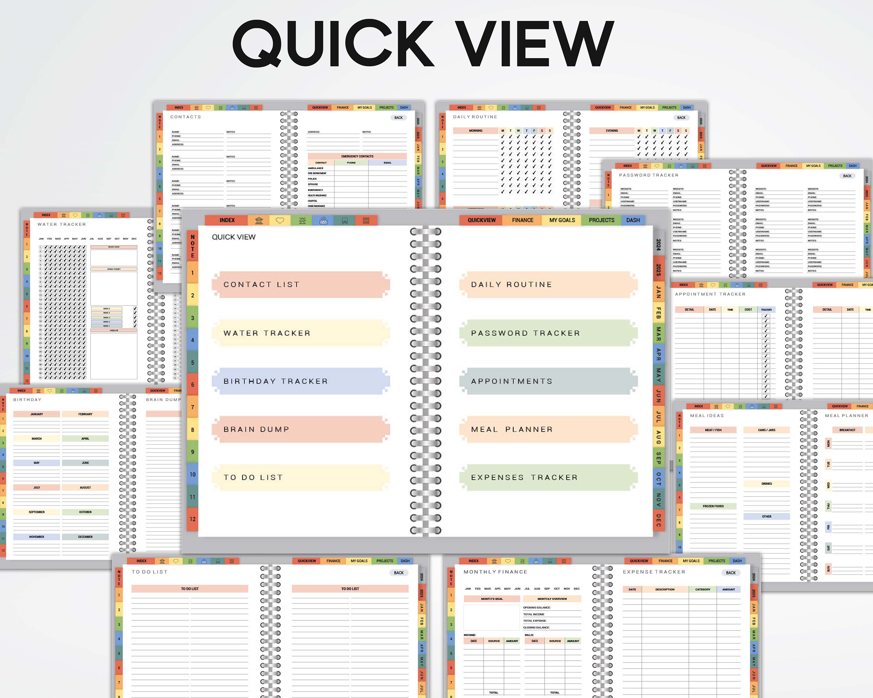 Digital Planner 2024 2025 Undated Digital Planners , Goodnotes Planner ...