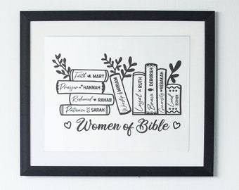 Women of the Bible Wall Print, Christian Poster, Bible Verse, Digital ...