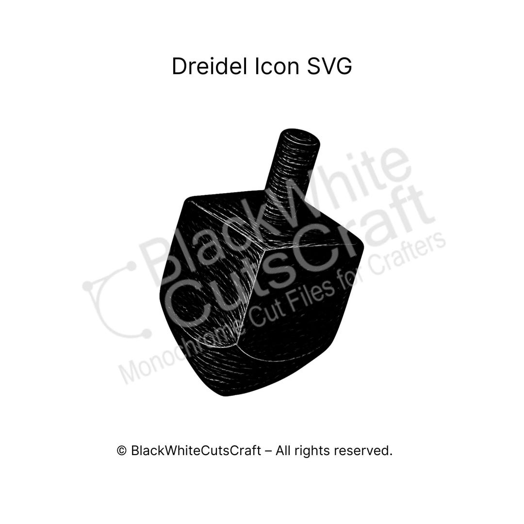 Dreidel Icon Svg, Hanukkah Gothic Ink Illustration, Silhouette Cut File ...