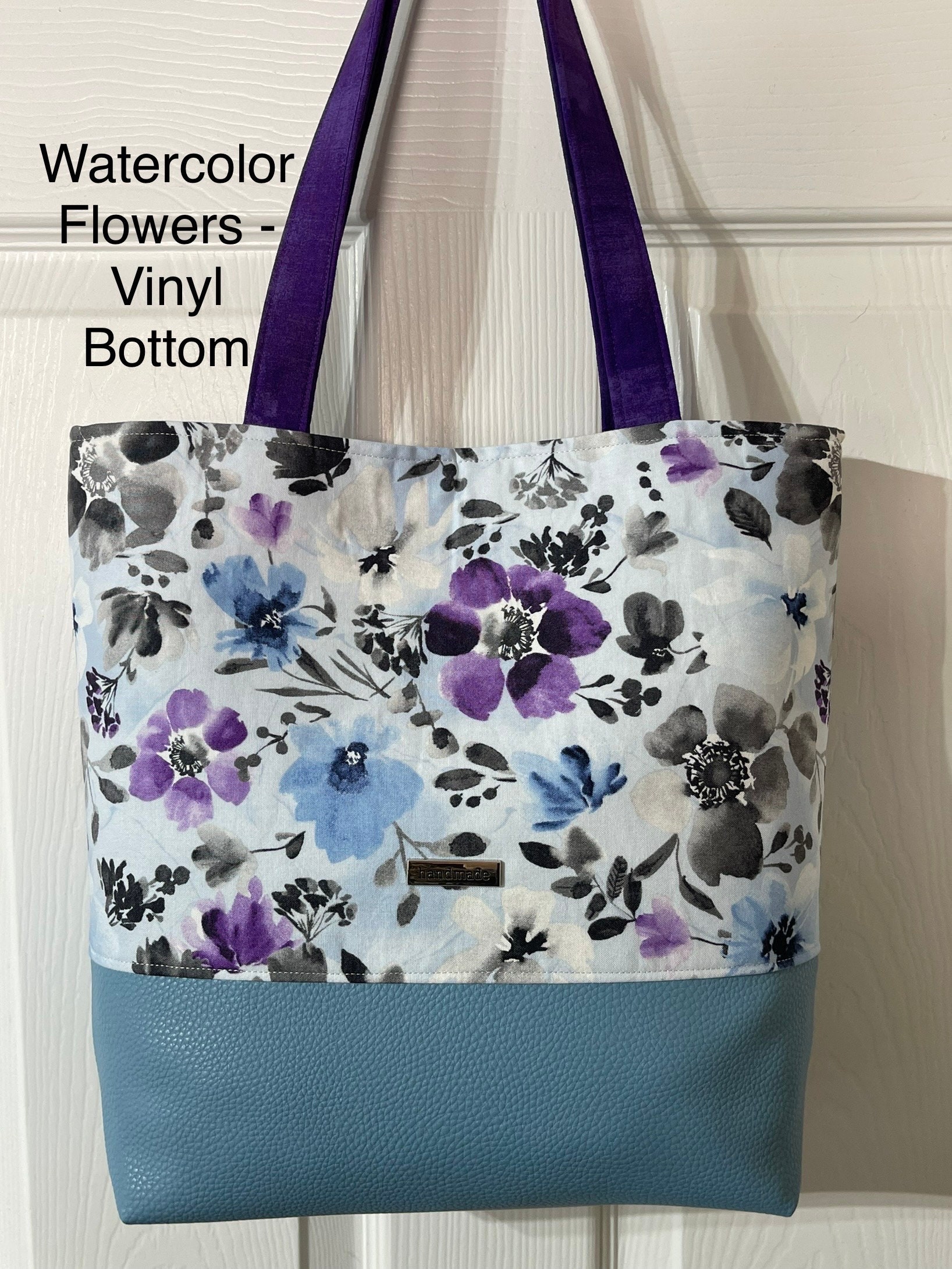 Tuesday Tote Bag - Watercolor Flowers - Etsy