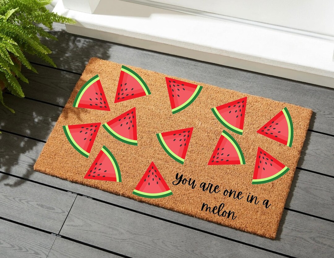 One in a Melon Watermelon Doormat-summer Doormat-watermelon Doormat ...