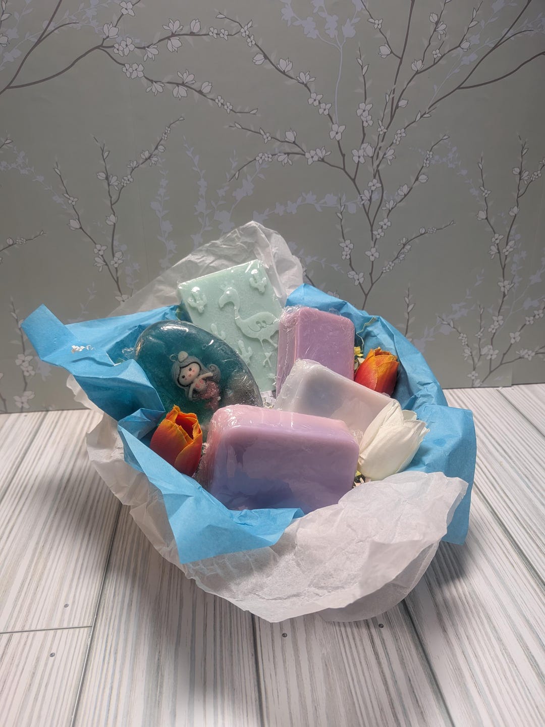 Handmade Mermaid-themed Soap Gift Bowl – Decorative Soaps With Bear ...