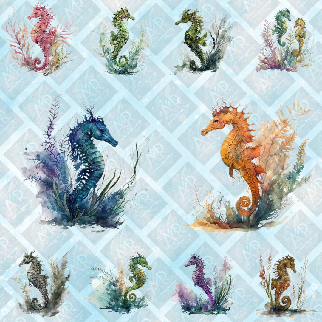 56 Pngs Watercolor Sea Life Bundle Clipart Underwater - Etsy