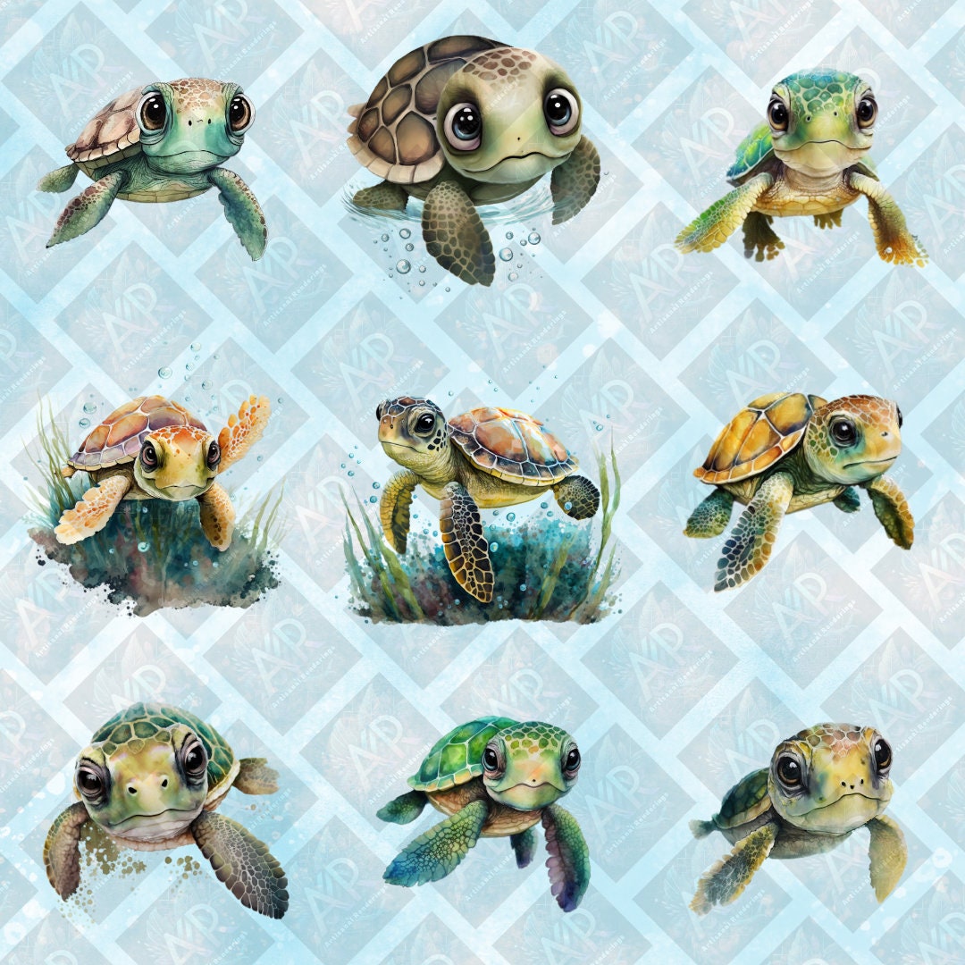 56 Pngs Watercolor Sea Life Bundle Clipart Underwater - Etsy