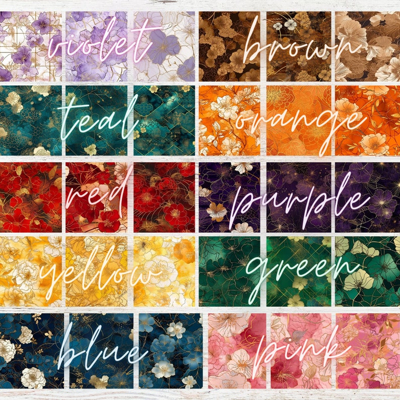 30 Watercolor Floral Digital Paper | Seamless Pattern | Flowers ...
