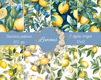 Digital Paper - Lemons - SEAMLESS - Etsy