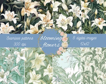 Watercolor Floral Digital Paper - SEAMLESS - Etsy