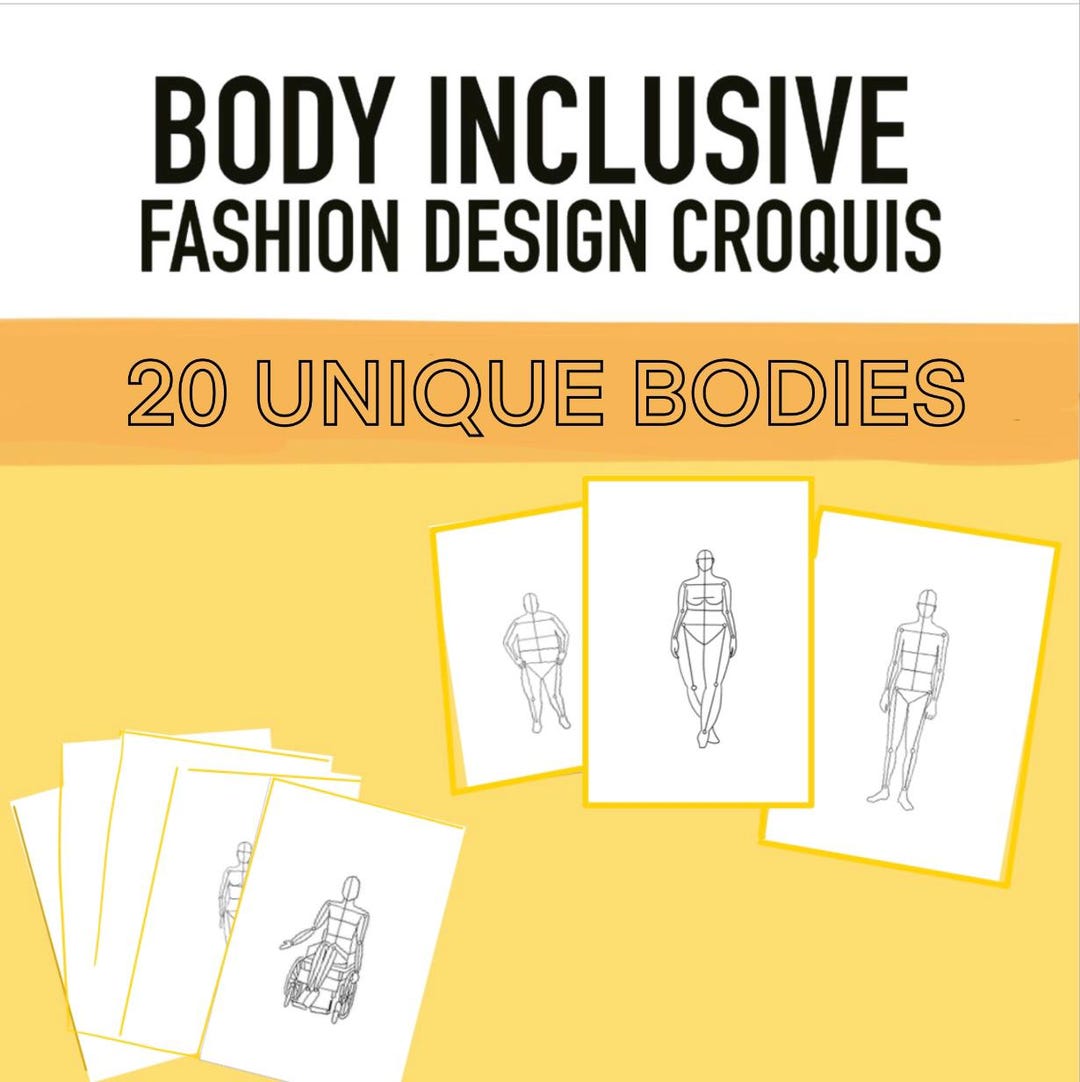 20 BODY-INCLUSIVE Fashion Croquis -PDF Downloads - Etsy