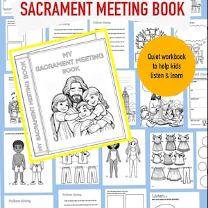Sacrament Meeting Book -quiet Activities for Church on Sunday. LDS. the ...