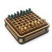 Mini Chess Set: Gold and Green, Fish Scale Pattern, Laser Cut and ...