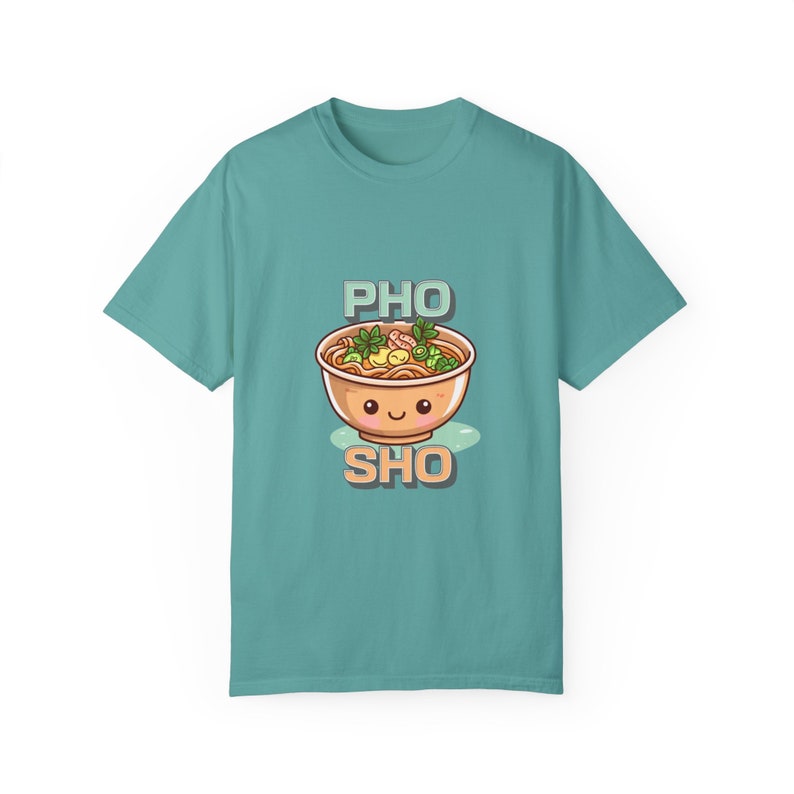 Pho Sho Unisex T Shirt Cute Cartoon Bowl Of Pho Shirt Fun Foodie Logo Tee Etsy