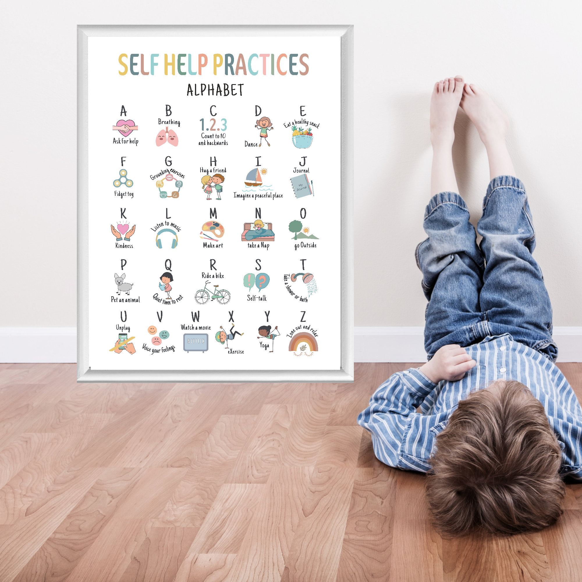 Self Help Practice Chart, A1 & A2 Size ABC Poster, Coping Skills Chart ...