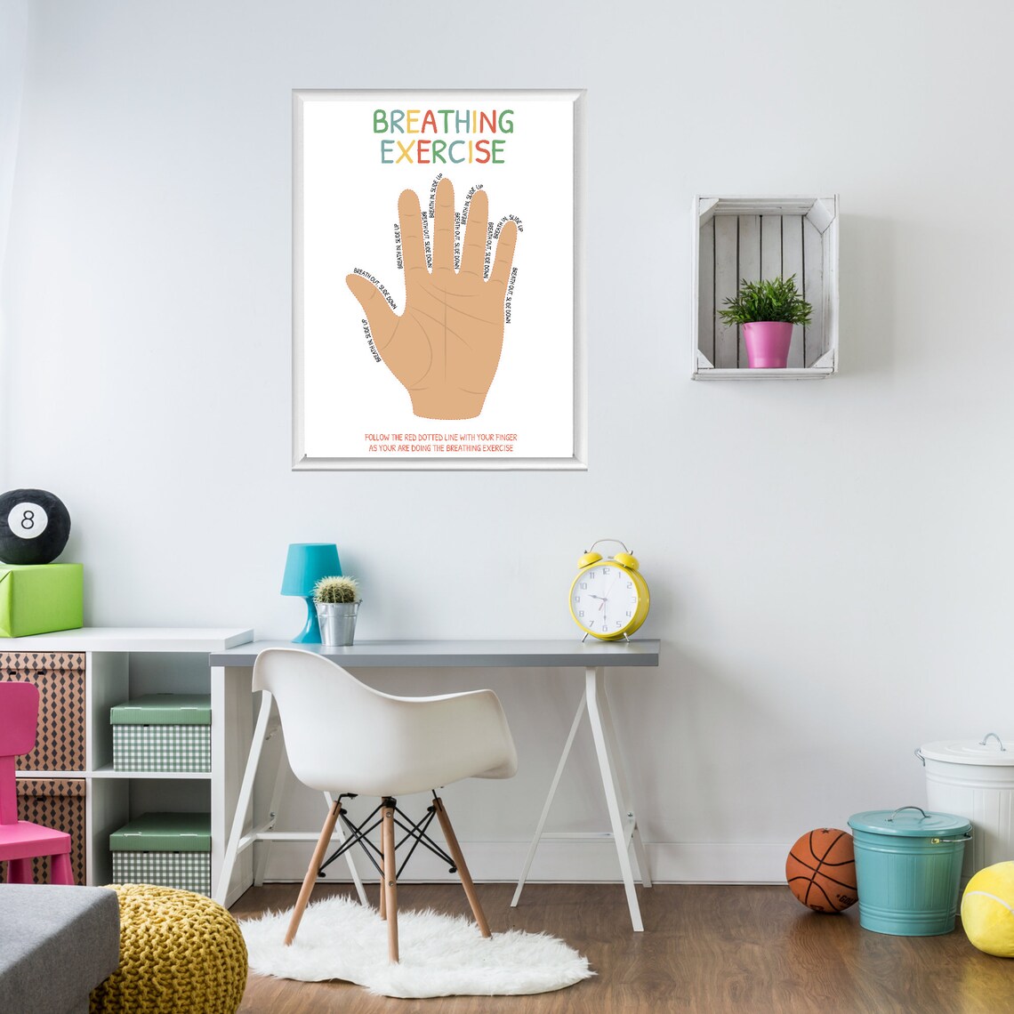 Finger Tracing Breathing Exercise Poster, Calming Techniques ...