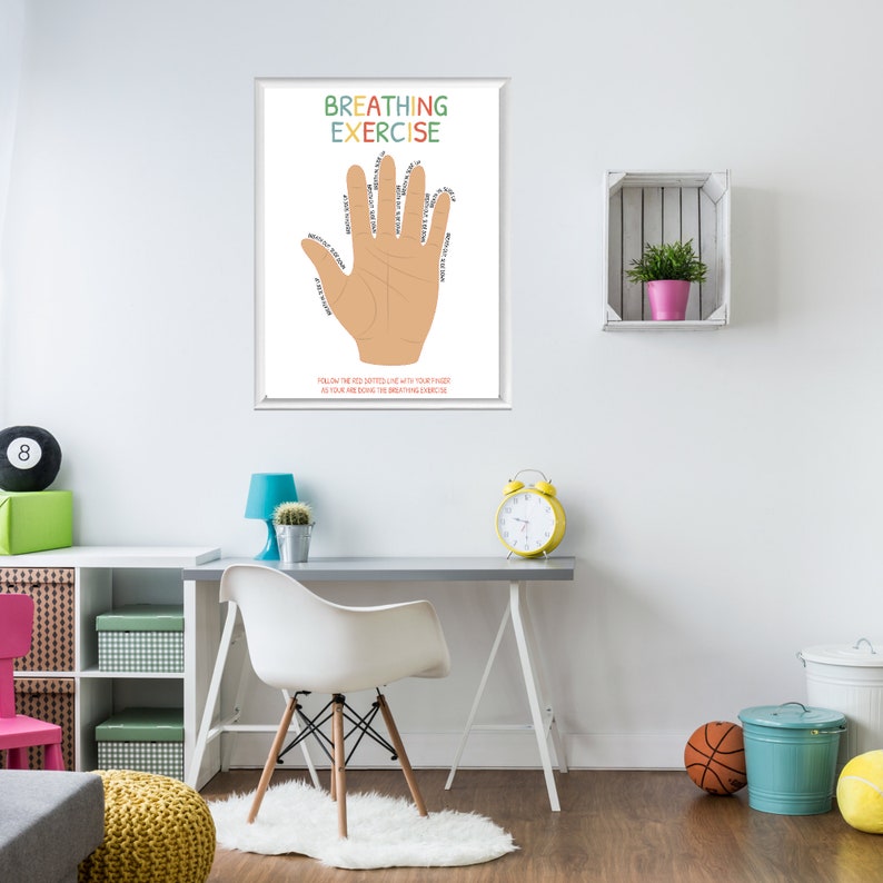 Finger Tracing Breathing Exercise Poster, Calming Techniques ... Finger Tracing Breathing Exercise Poster, Calming Techniques ...