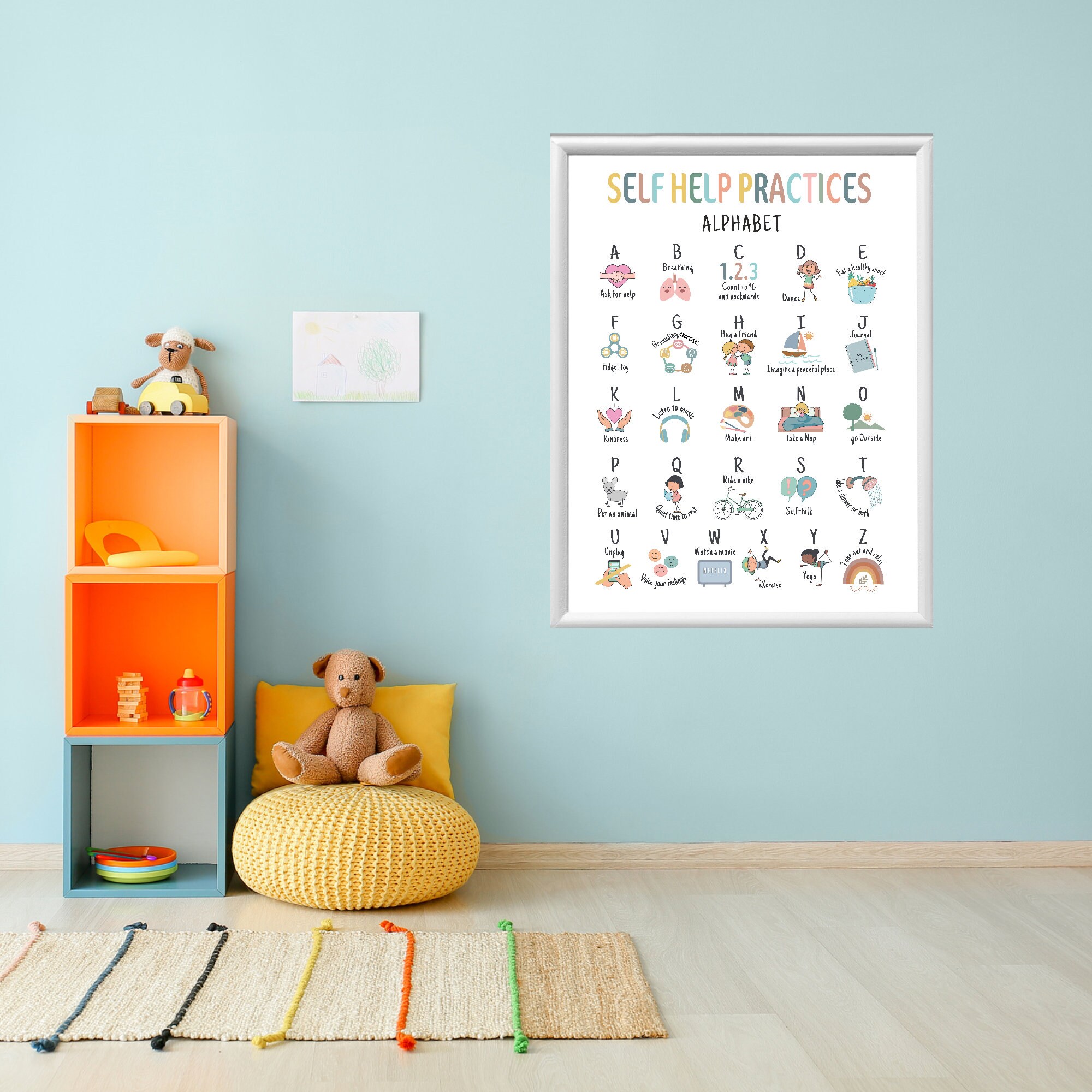Self Help Practice Chart, A1 & A2 Size ABC Poster, Coping Skills Chart ...