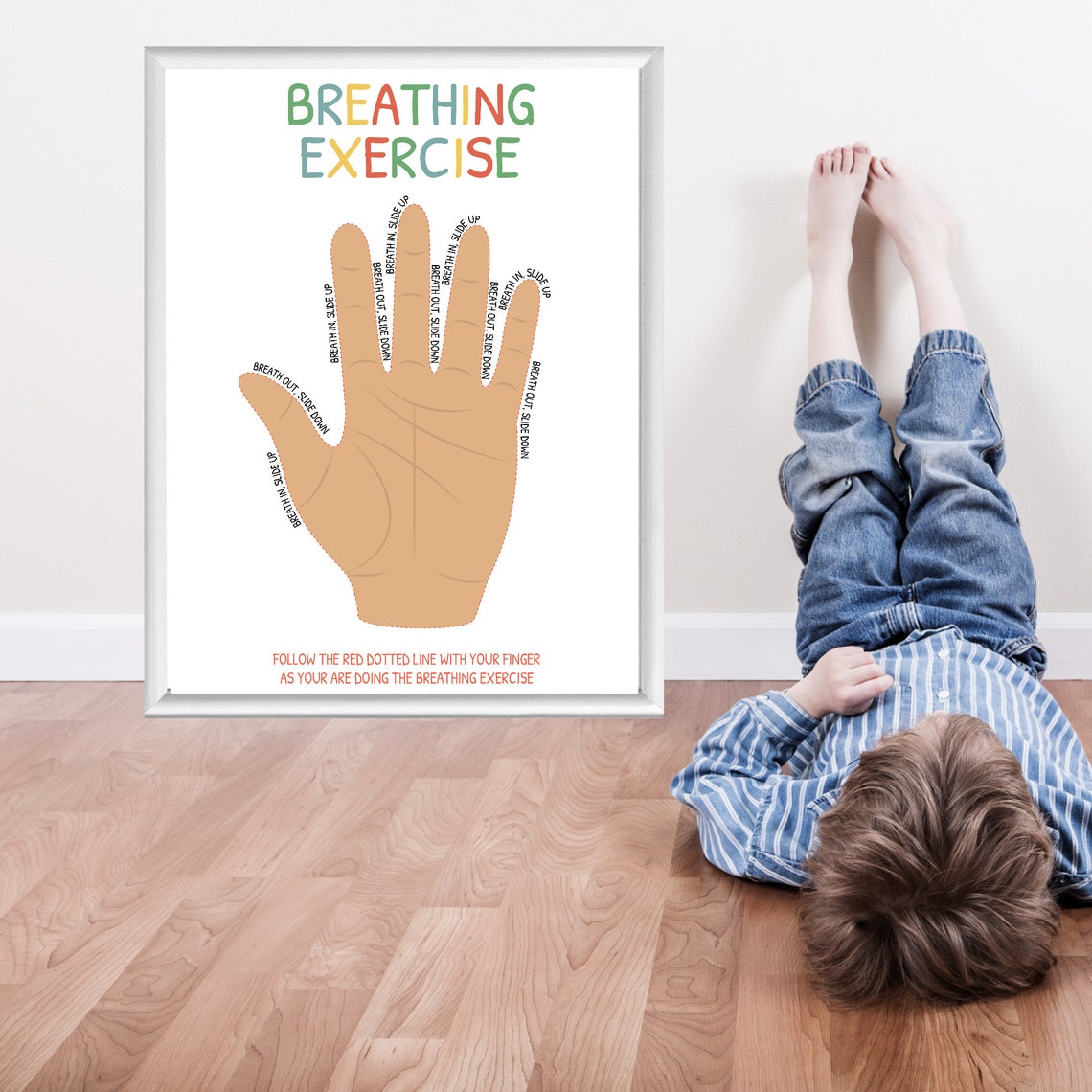 Finger Tracing Breathing Exercise Poster, Calming Techniques ... Finger Tracing Breathing Exercise Poster, Calming Techniques ...
