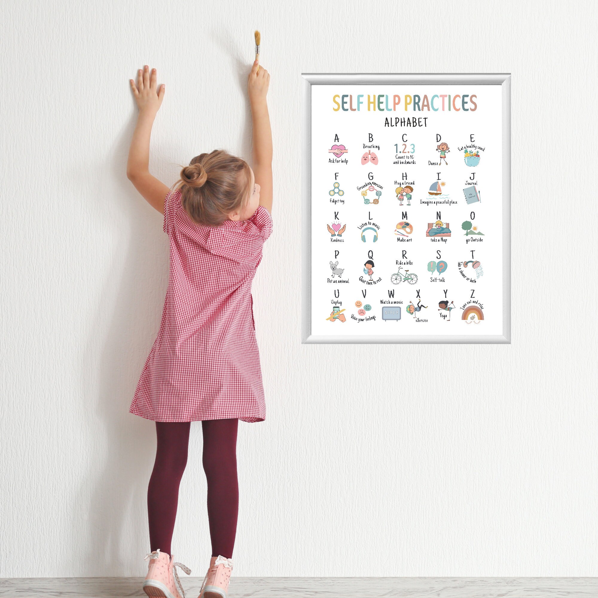 Self Help Practice Chart, A1 & A2 Size ABC Poster, Coping Skills Chart ...