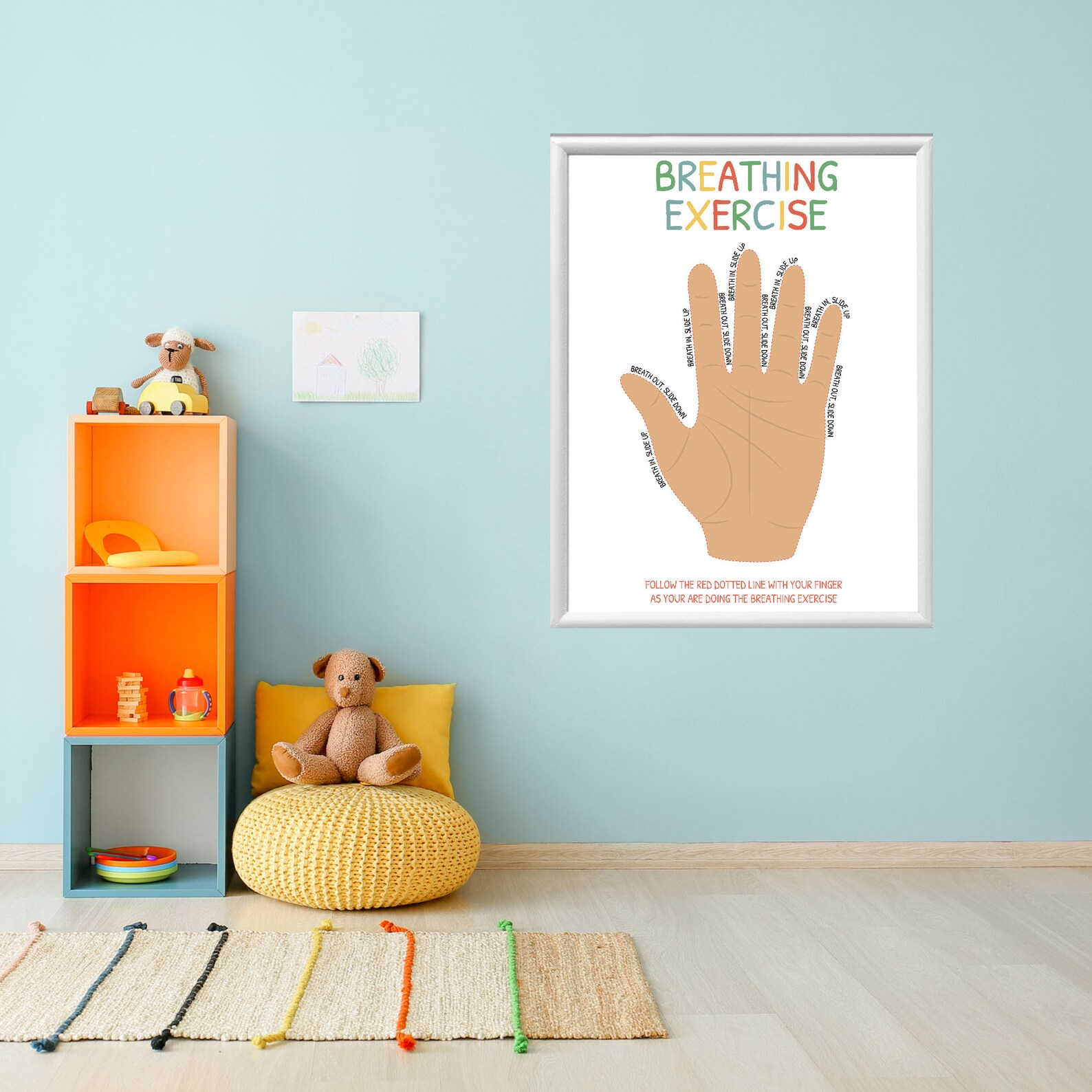 Finger Tracing Breathing Exercise Poster, Calming Techniques ...