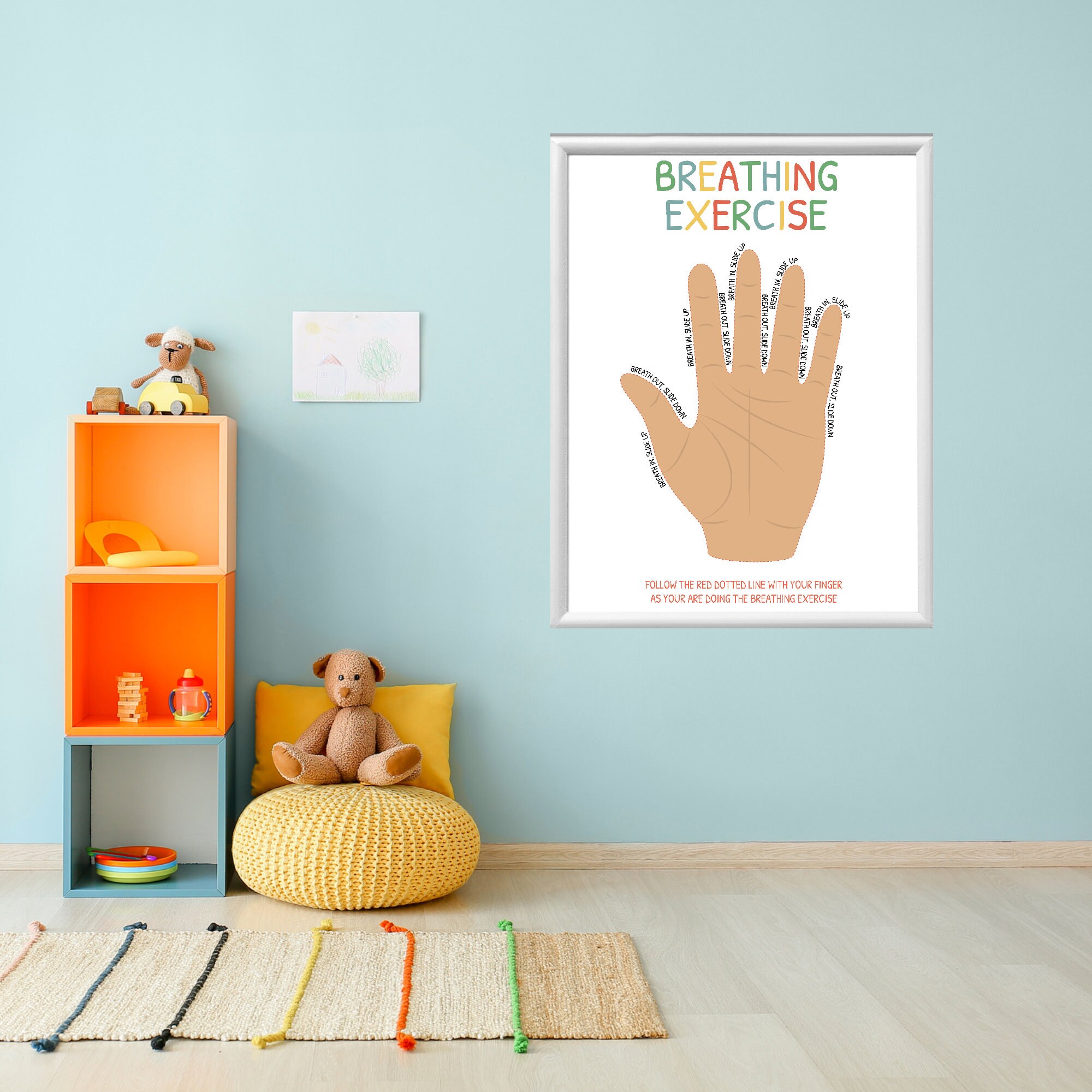 Finger Tracing Breathing Exercise Poster, Calming Techniques ... Finger Tracing Breathing Exercise Poster, Calming Techniques ...