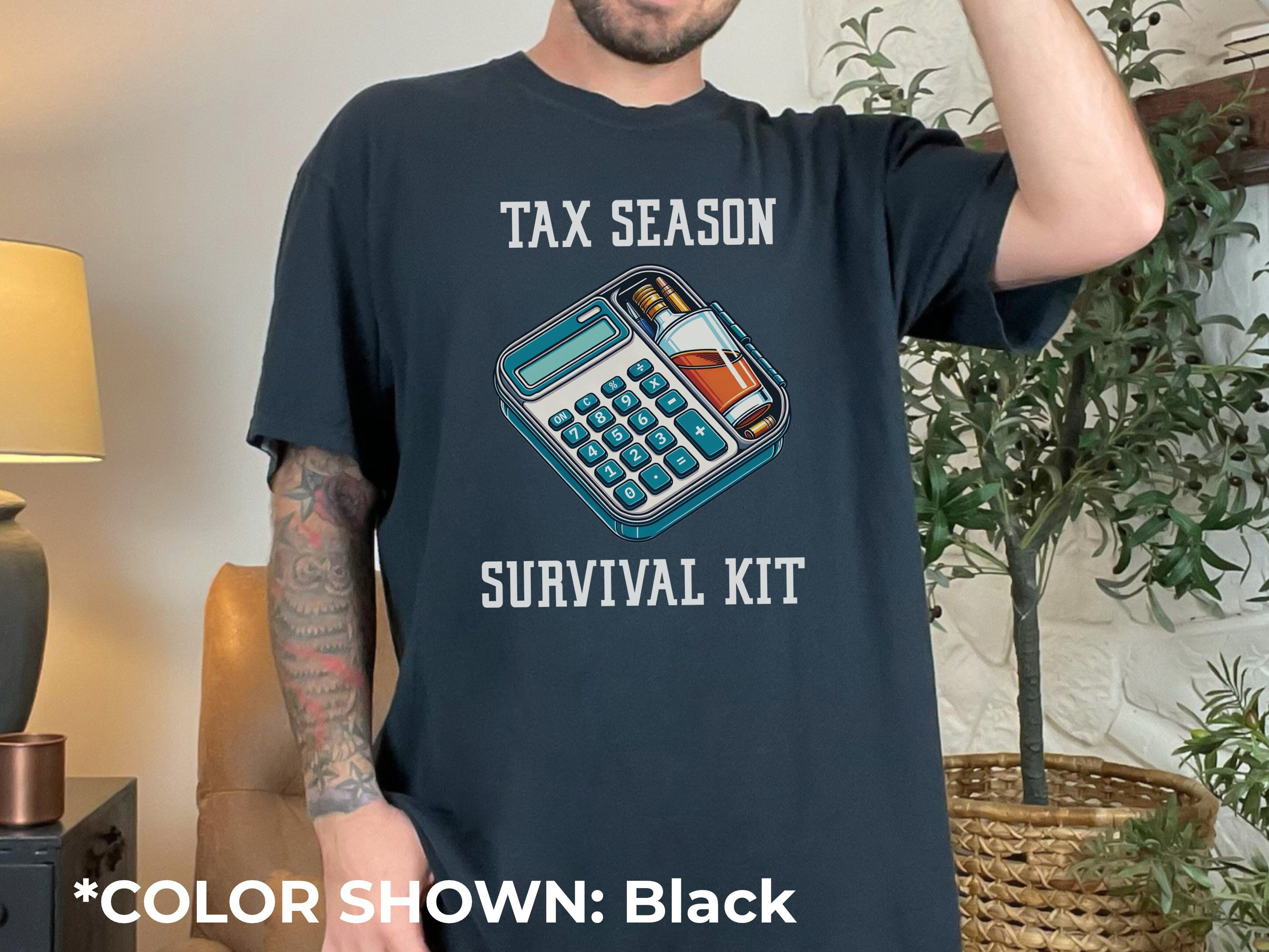 Tax Season Survival Kit PREMIUM UNISEX Shirt, Funny Tax Season Tee ...