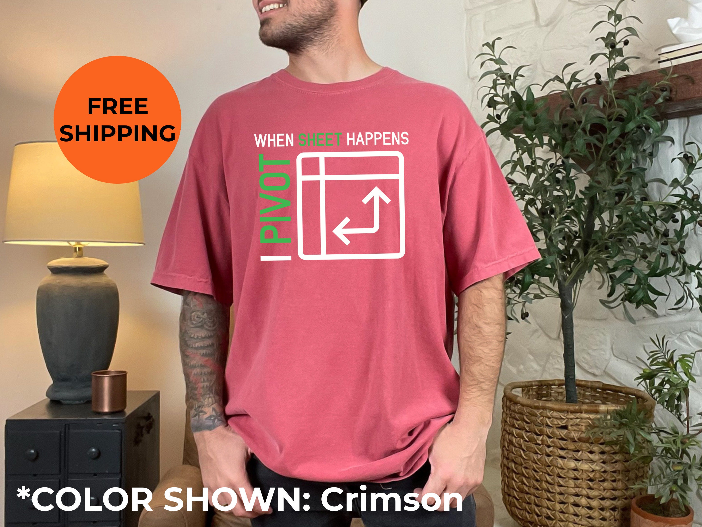 When Sheet Happens I Pivot, Funny Spreadsheet PREMIUM UNISEX Shirt ...