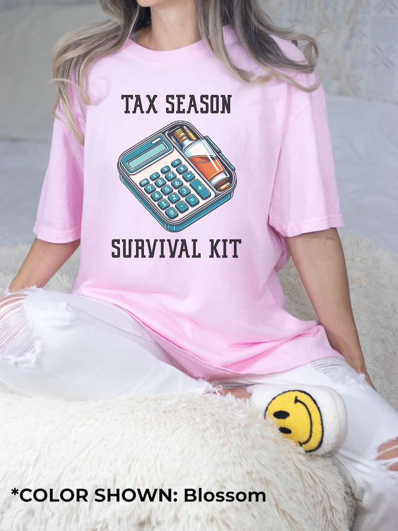 Tax Season Survival Kit PREMIUM UNISEX Shirt, Funny Tax Season Tee ...