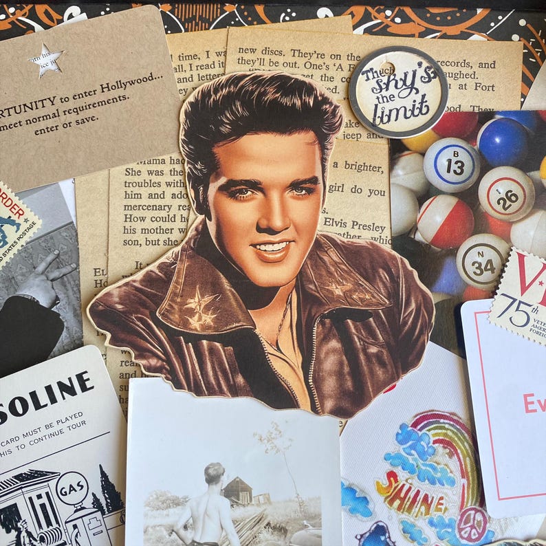 Elvis Presley Ephemera Paper Pack: Vintage Rock and Roll Scrapbook - Etsy