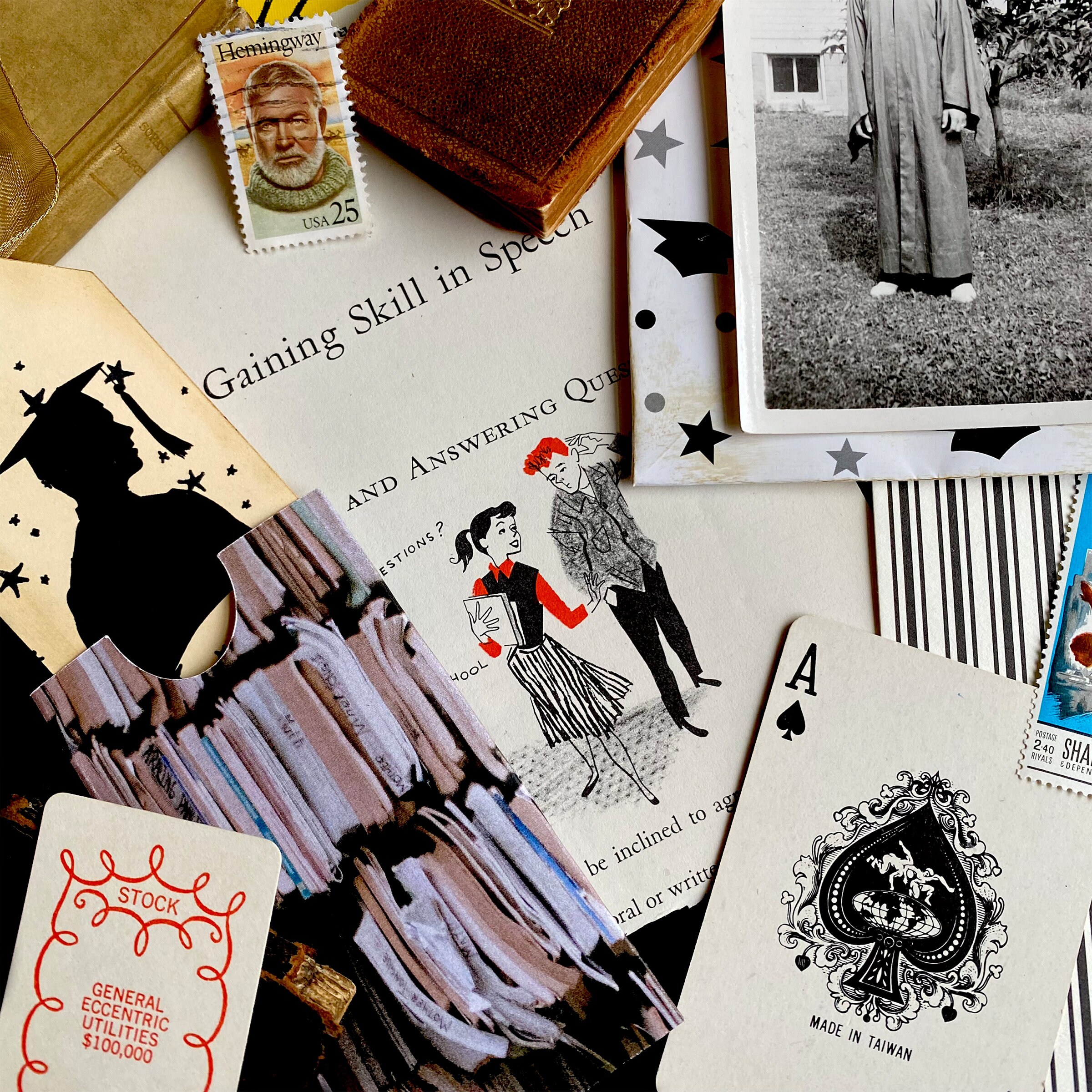 Graduation Paper Pack Vintage & Vintage-inspired Ephemera Card Making ...