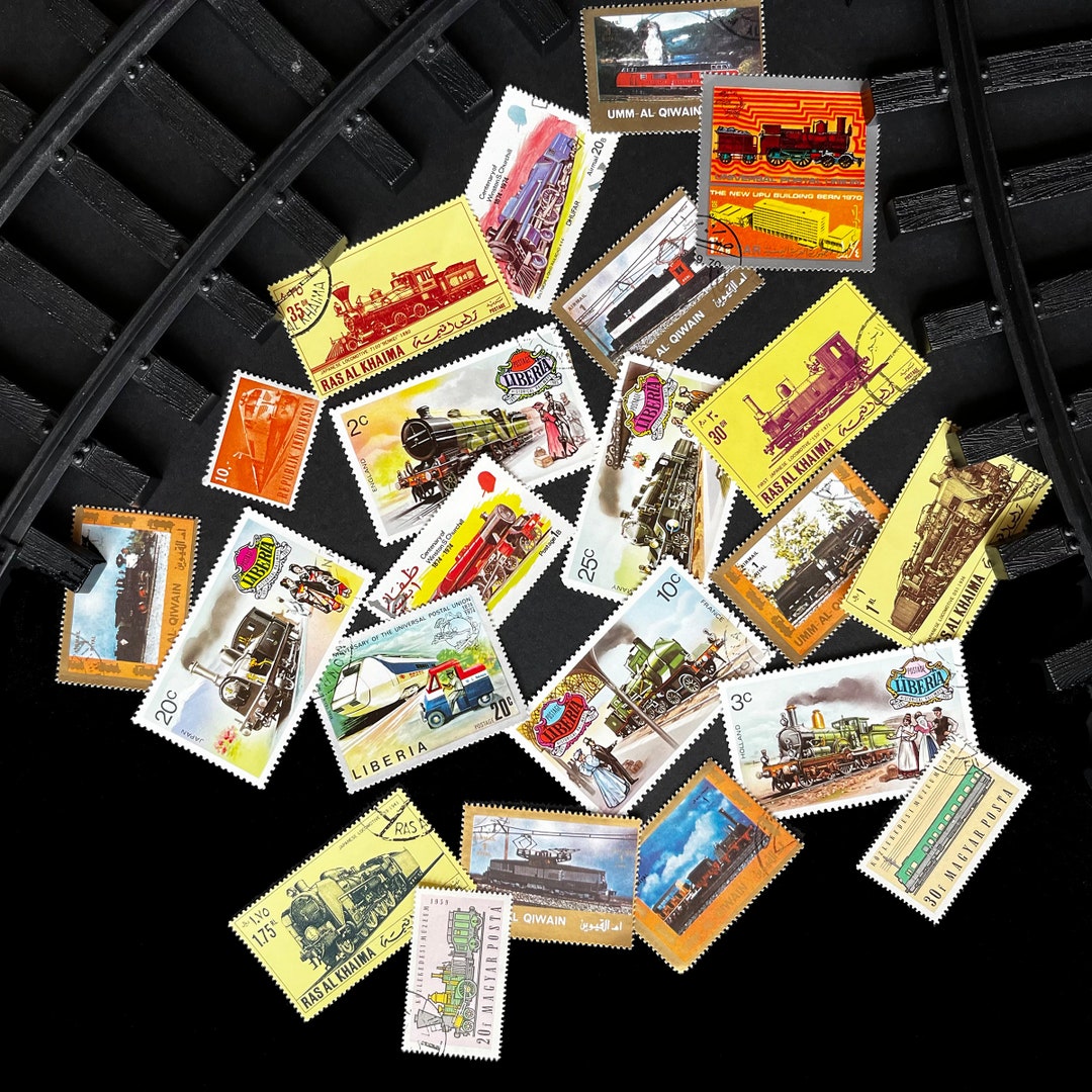 Train Stamps Scrapbooking Art Projects Junk Journaling Ephemera ...