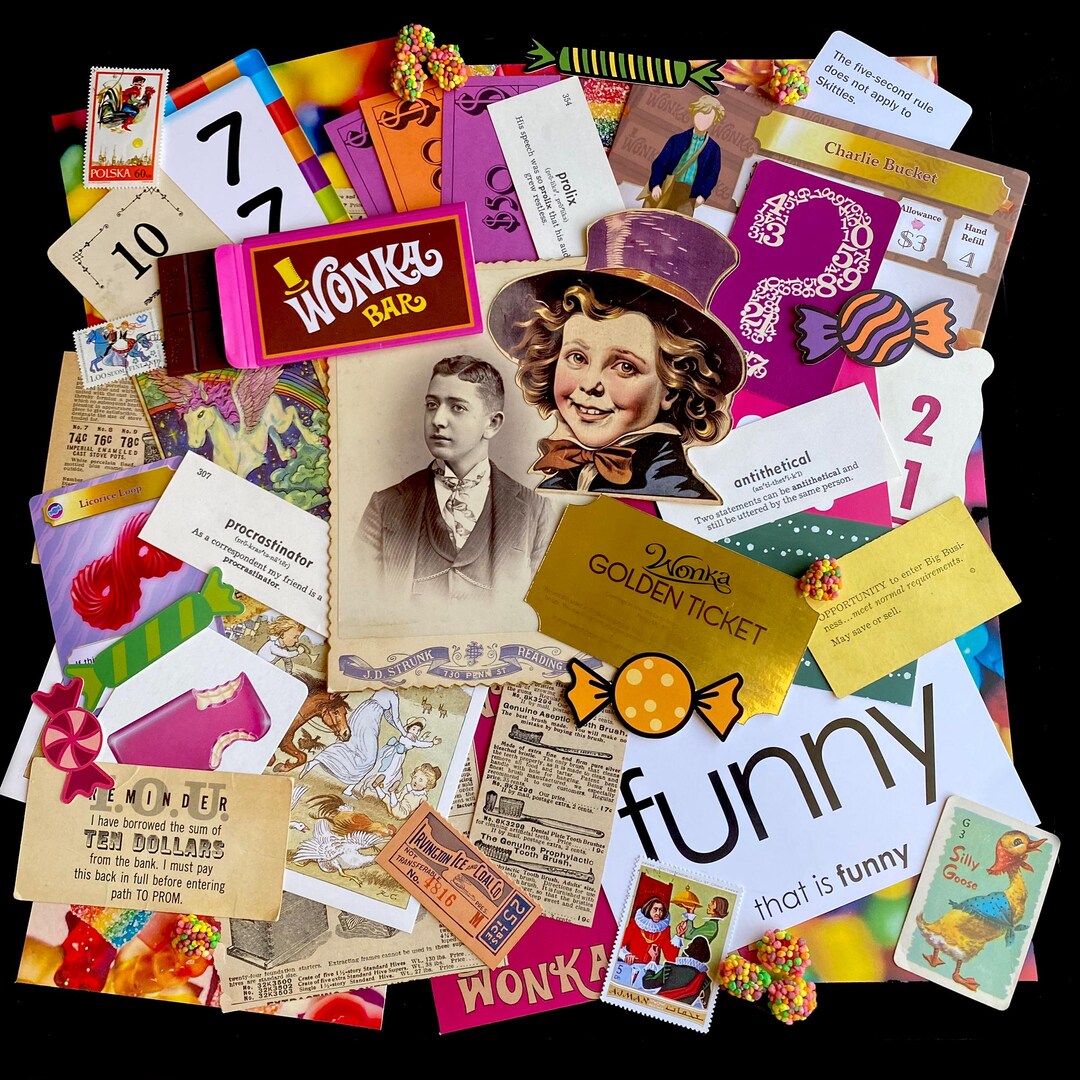 Willy Wonka Paper Pack 44 Pieces Vintage & Vintage-inspired Ephemera ...