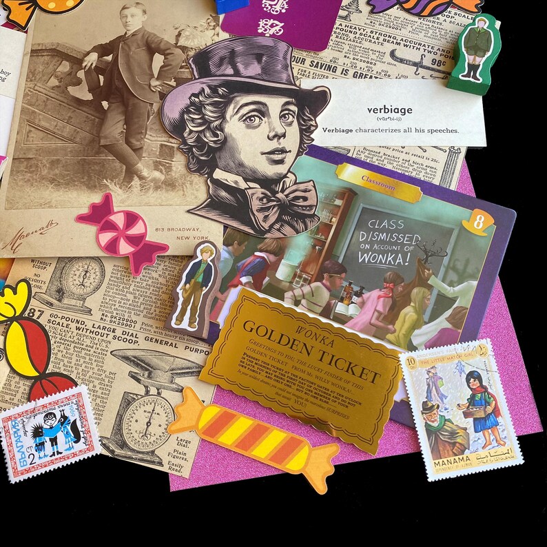 Willy Wonka Ephemera Paper Pack • Vintage Junk Journaling Supplies - Etsy