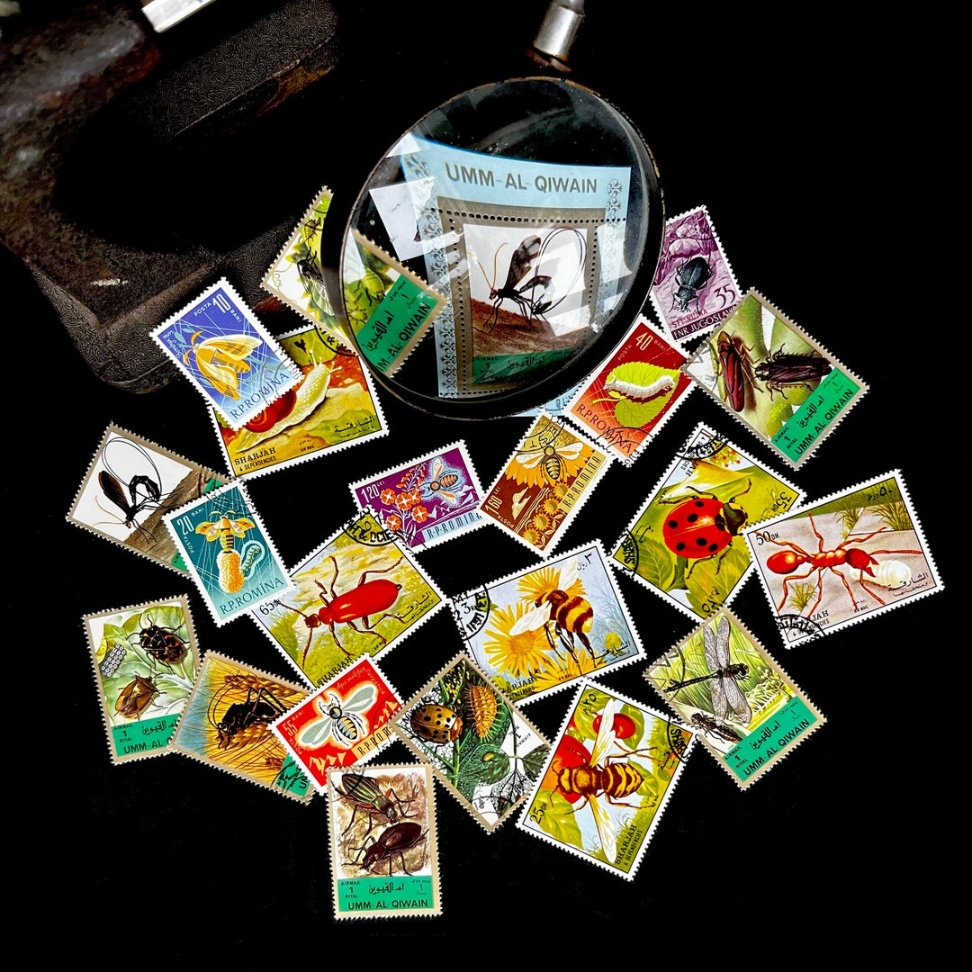 Insect Stamps Scrapbooking Art Projects Journaling Ephemera Philately ...