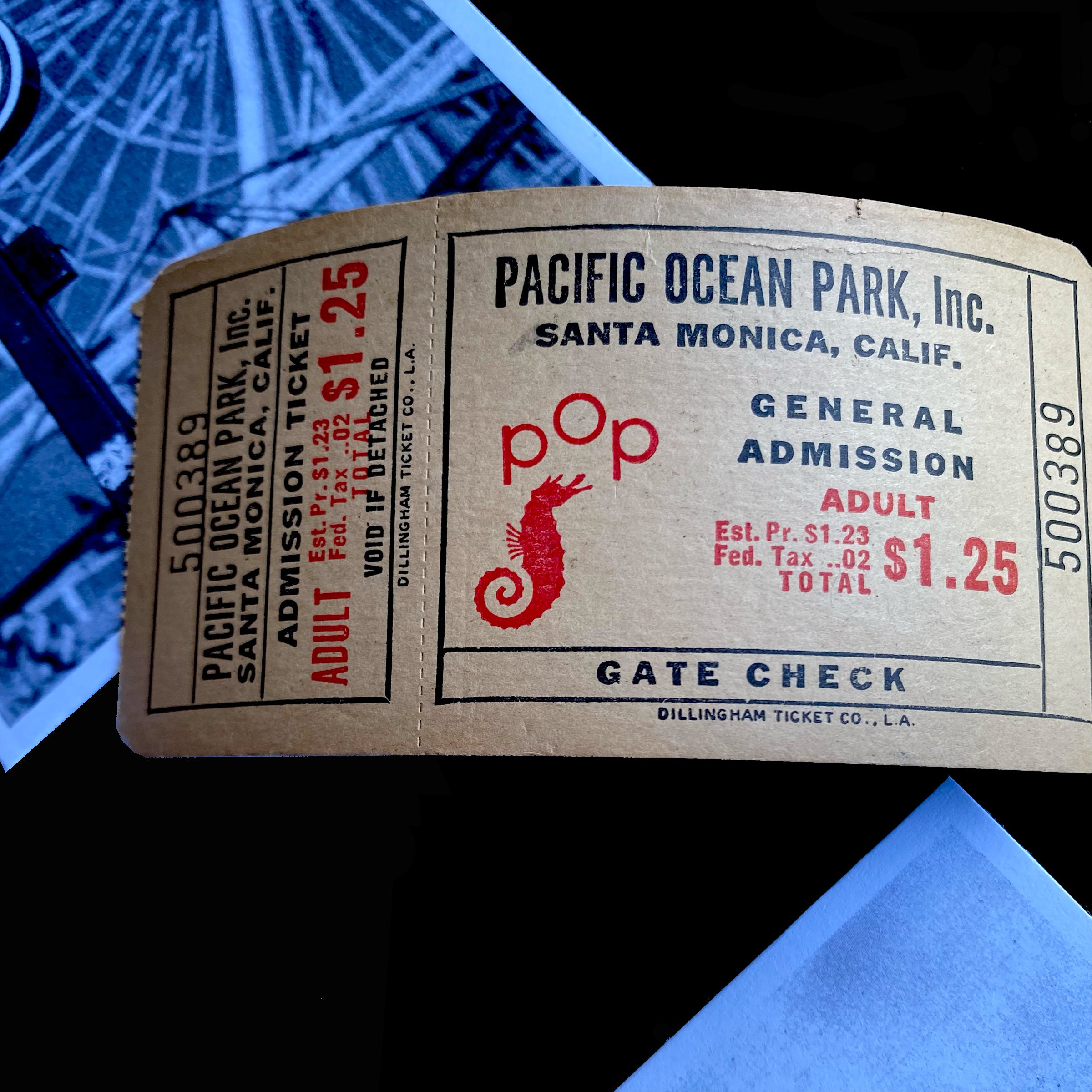 Vintage Pacific Ocean Park Tickets: Santa Monica Amusement Park ...