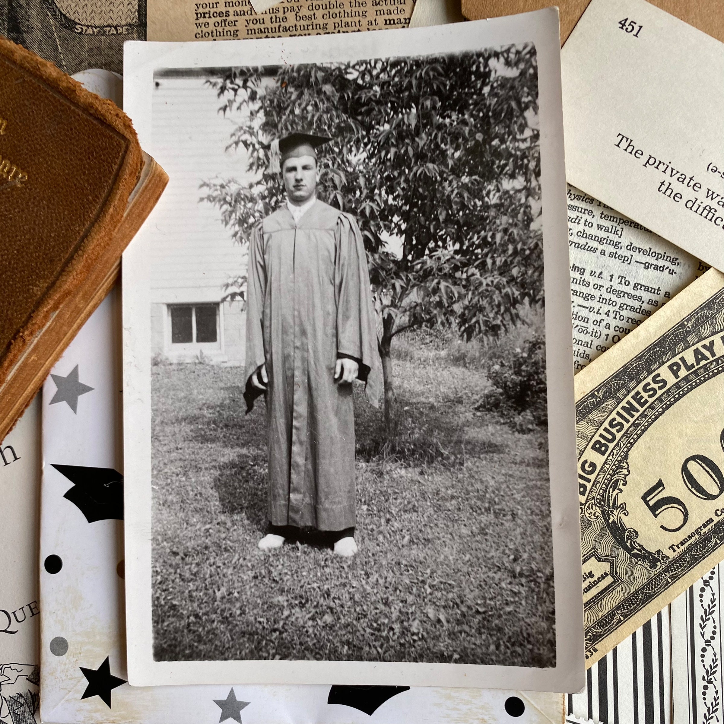 Graduation Paper Pack Vintage & Vintage-inspired Ephemera Card Making ...