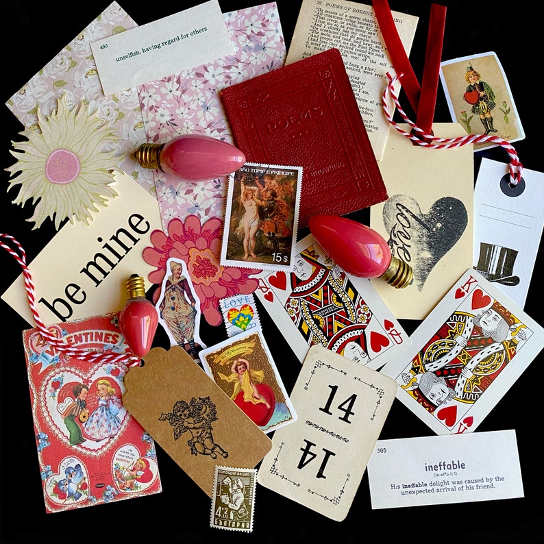 22 Piece Valentines Paper Pack Valentine Ephemera Vintage Valentine's ...