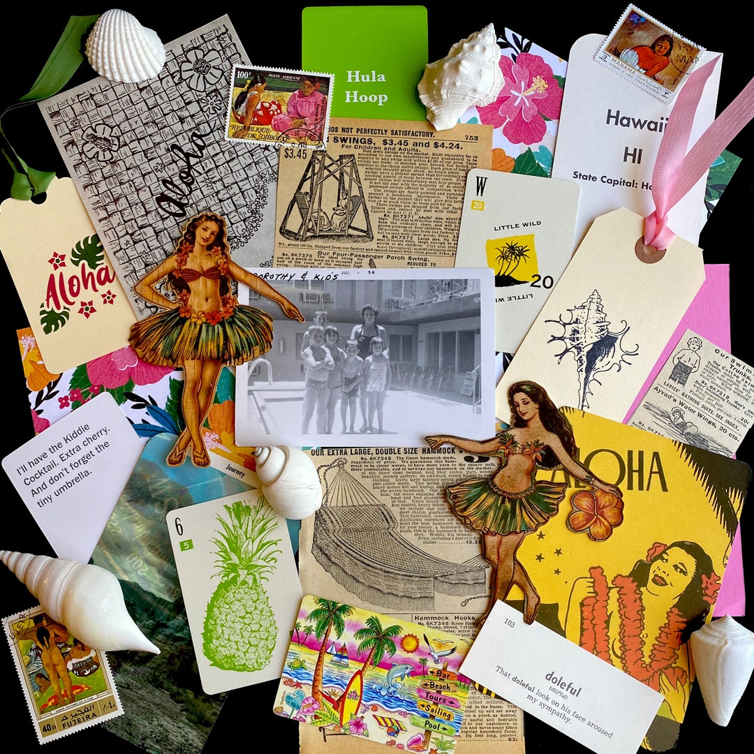 Hawaii Paper Pack • Vintage & Vintage-inspired Ephemera • Junk ...