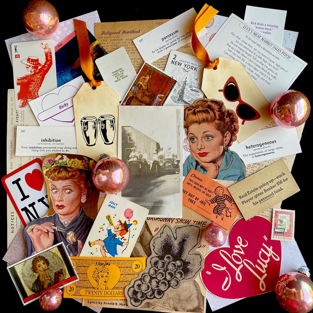 I Love Lucy Paper Pack Vintage & Vintage-like Junk Journaling Lucille ...