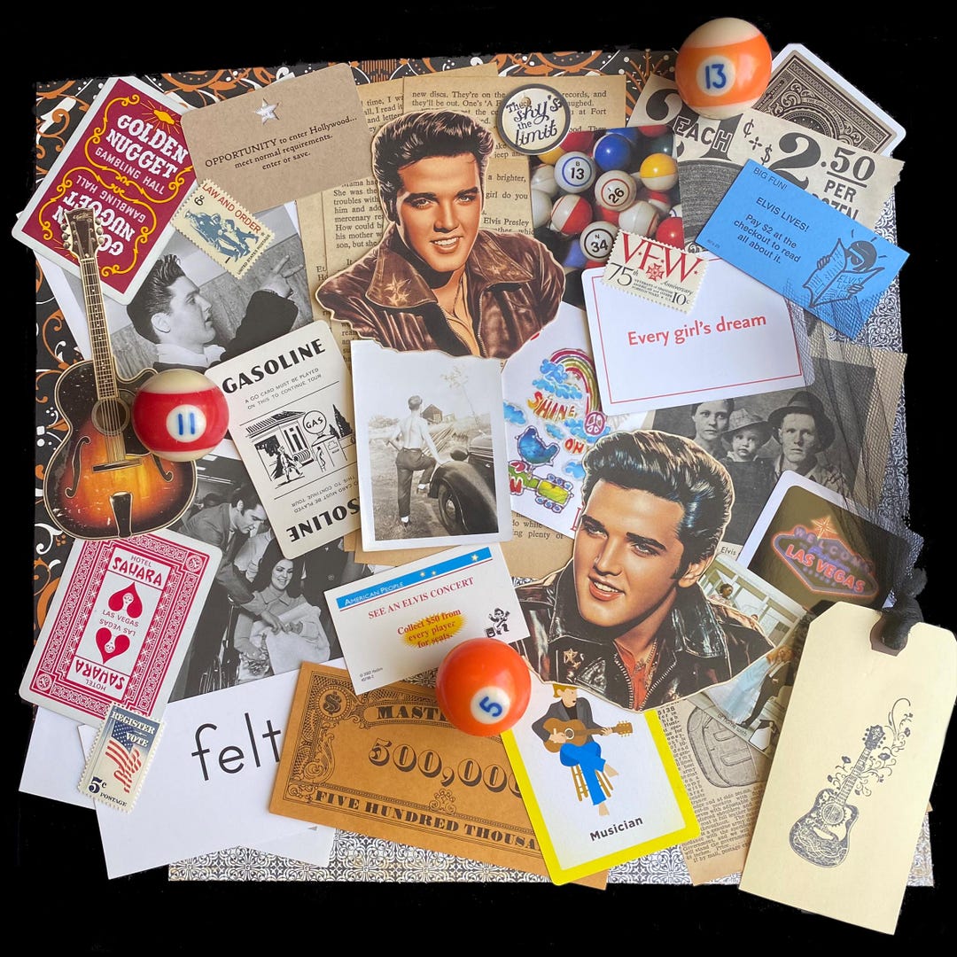Elvis Presley Ephemera Paper Pack: Vintage Rock and Roll Scrapbook - Etsy