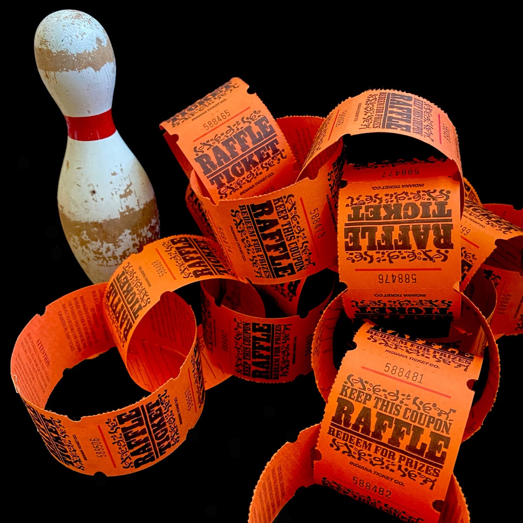 Orange Raffle Tickets • Halloween Fair • Halloween Decor • Orange Fun ...