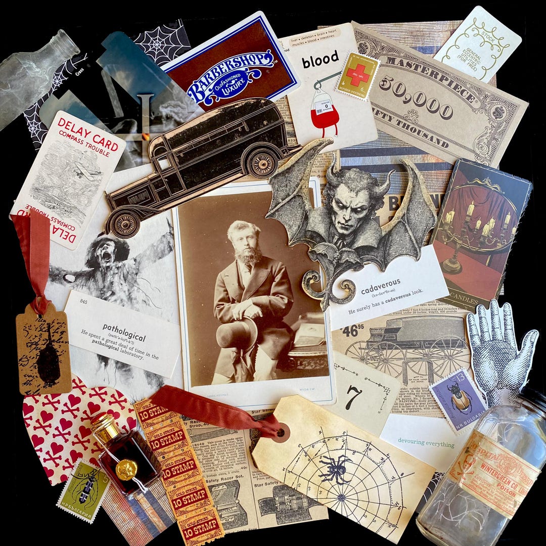 Spooky Ephemera Paper Pack • Macabre • Halloween • Vintage & Vintage ...